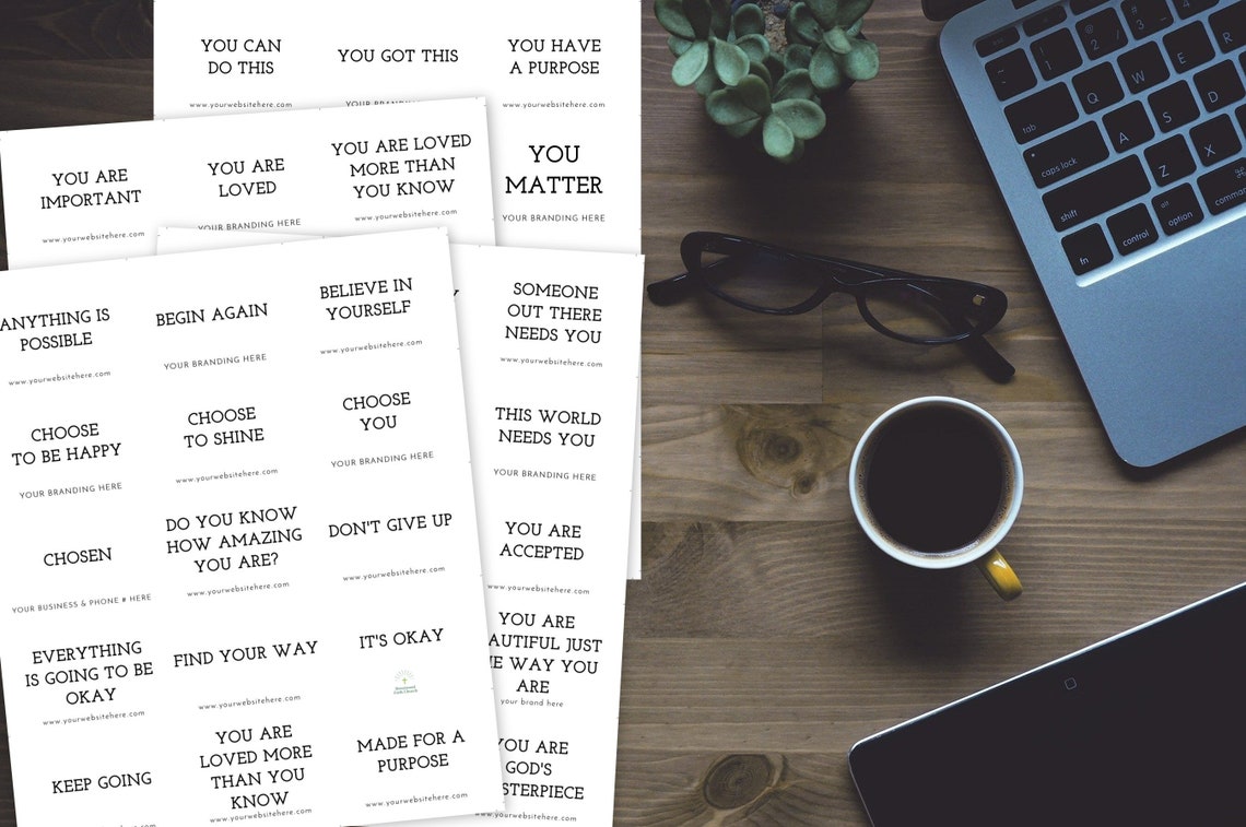 KINDNESS CARDS Editable Template for BRANDING 60 Printable | Etsy