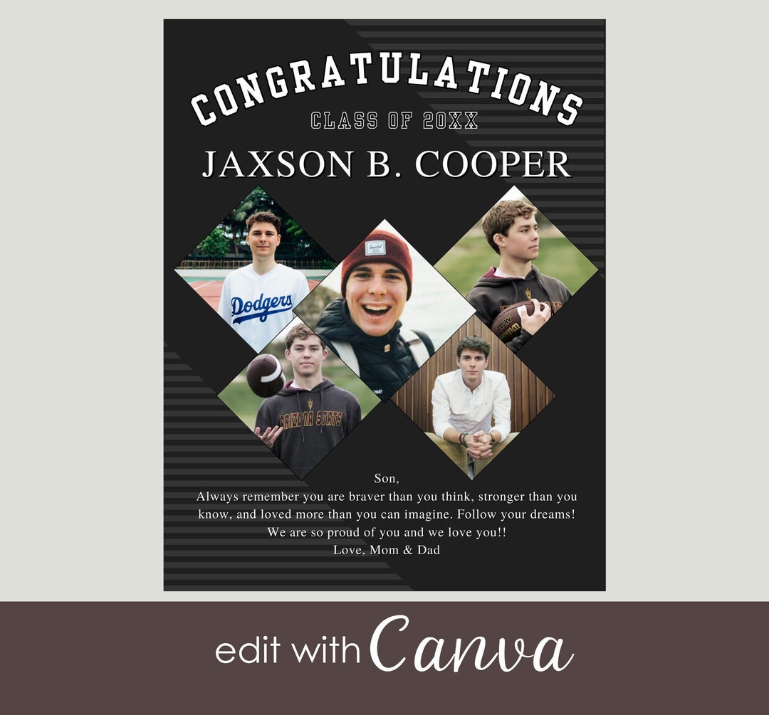 SENIOR YEARBOOK ADS From Parents, Editable Year Book Design, Full Page ...