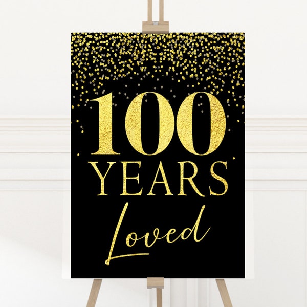 100 Years Loved Poster - Etsy
