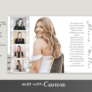 YEARBOOK AD Half Page Template, Edit With CANVA, Editable Layout ...