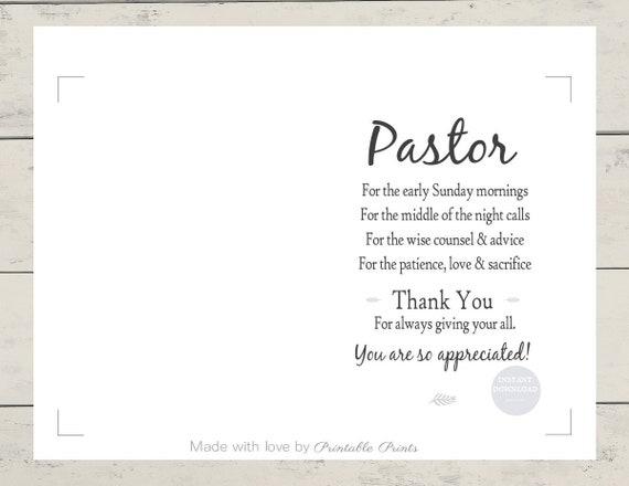 Free Printable Pastor Anniversary Cards