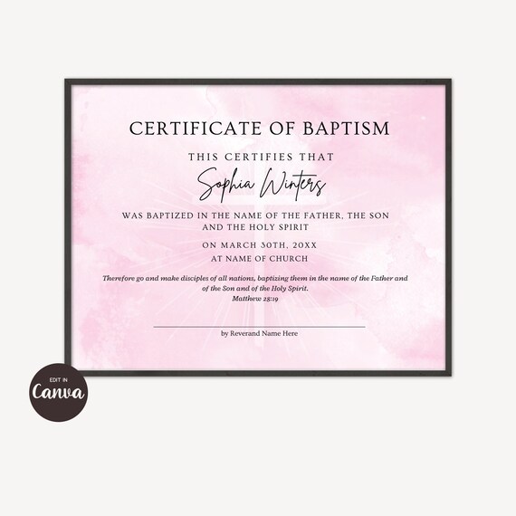 Plantilla De Registro De Bautismo Para Imprimir