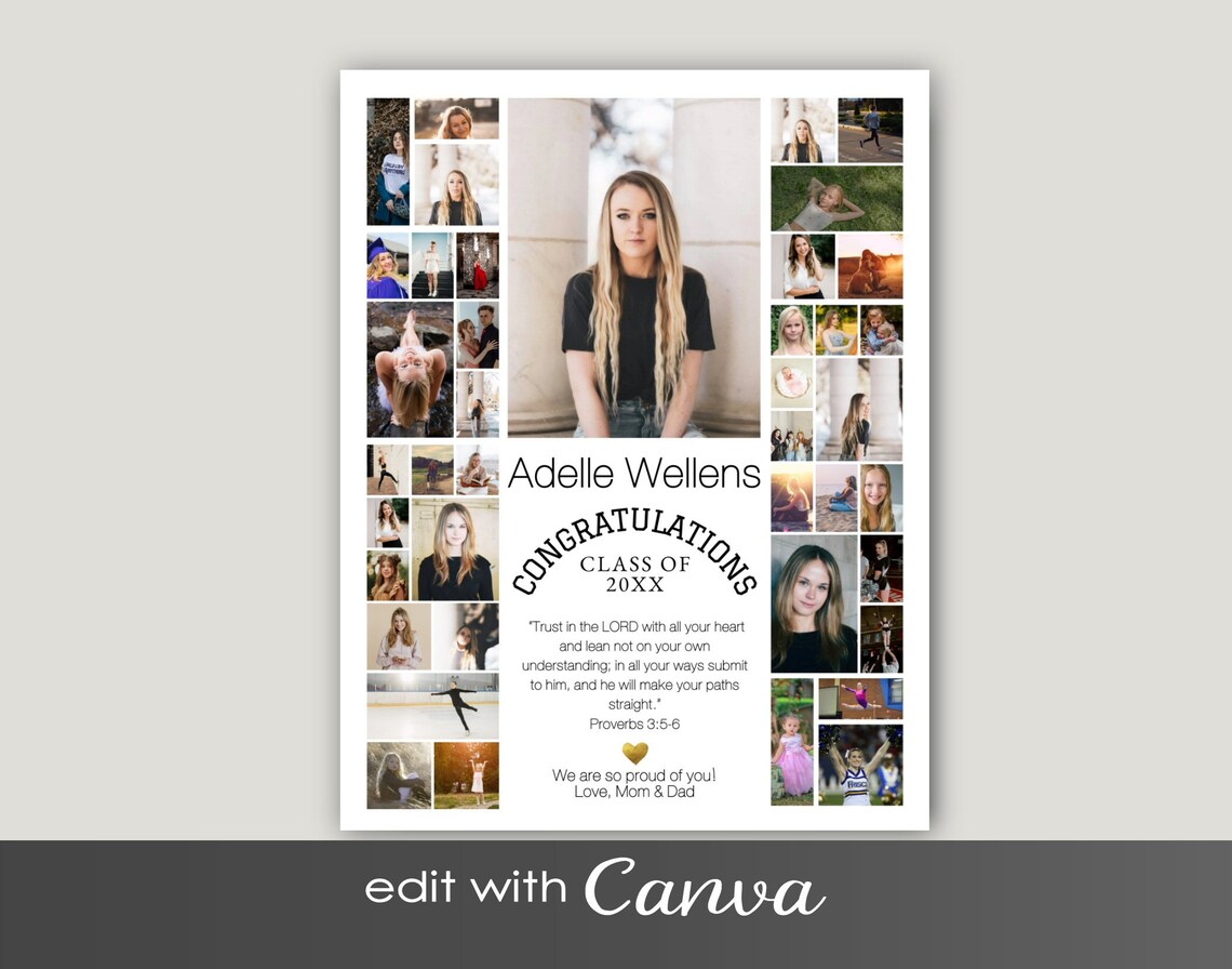 YEARBOOK AD Template, Edit With CANVA, Full Page, Editable Layout ...