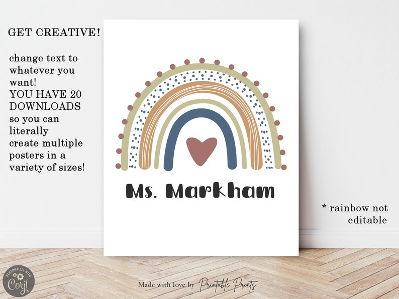 Teachers Boho Rainbow Classroom Decor Boho Rainbow Teacher - Etsy