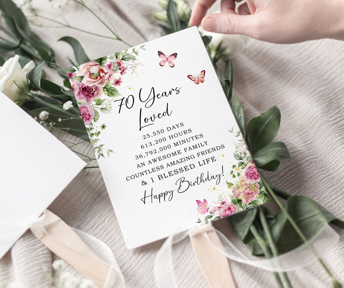 70th Birthday Poster 70 YEARS LOVED Happy Birthday Welcome Sign Board ...