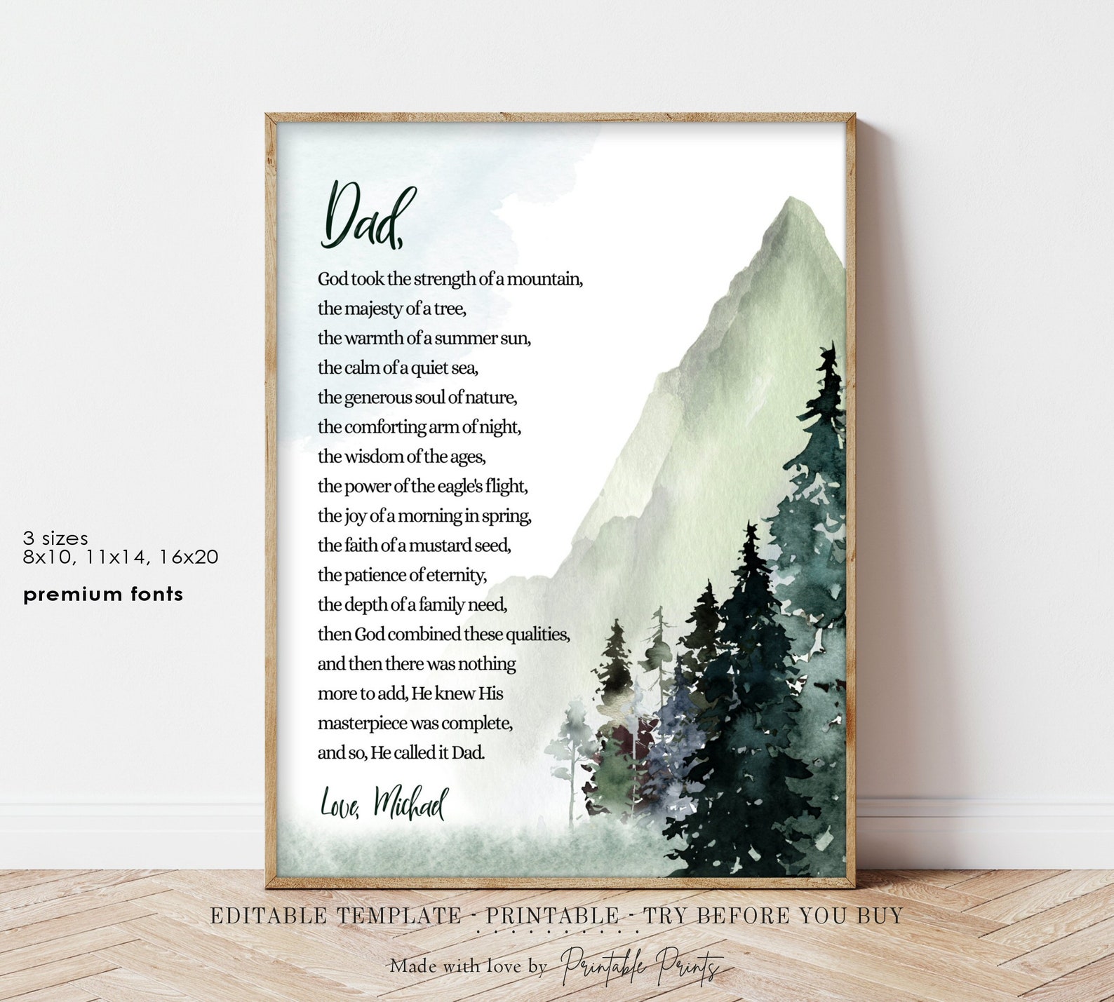 Dad Christmas Gift Christian Gift for Dad Religious Gift for - Etsy