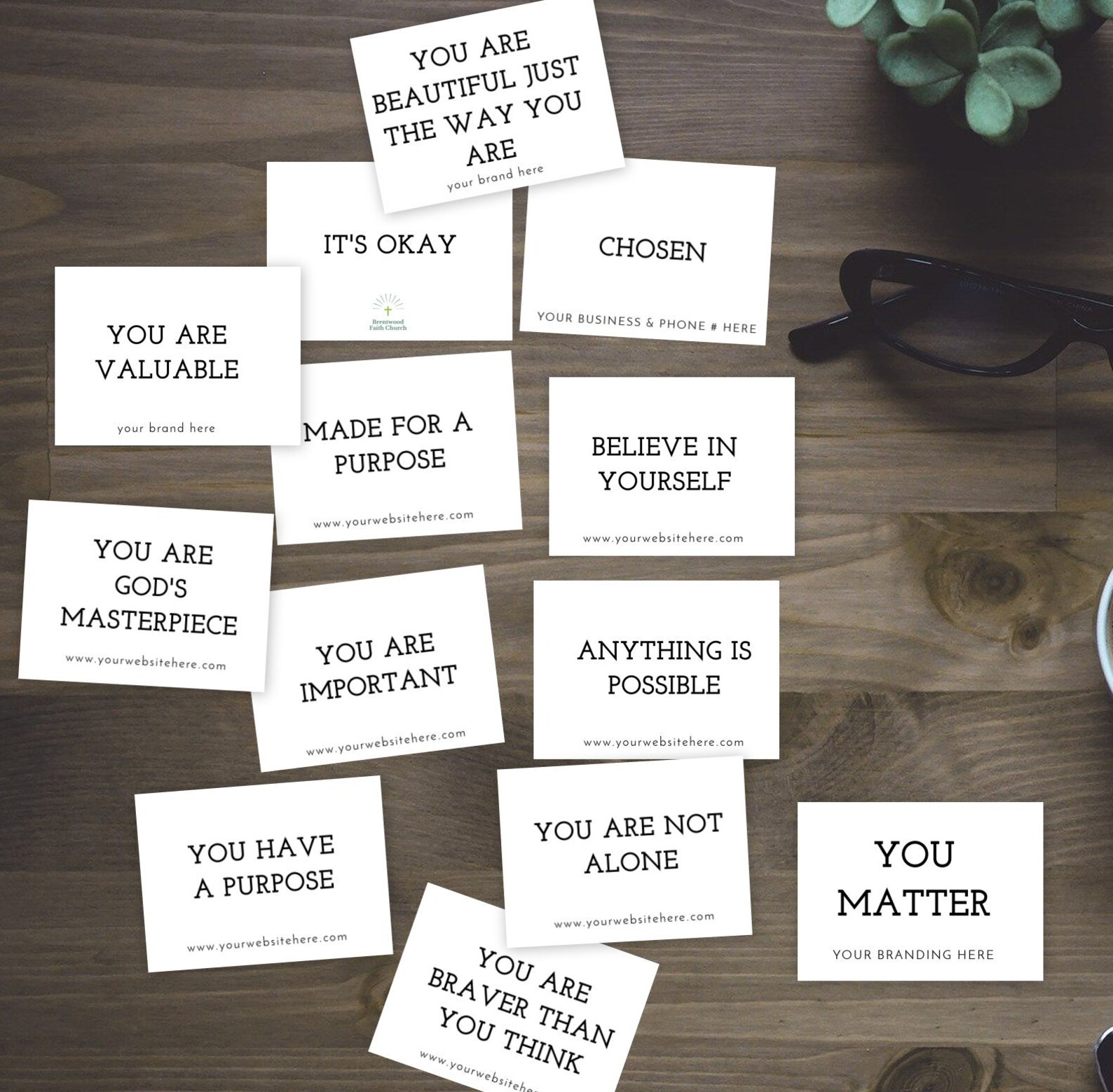 KINDNESS CARDS Editable Template for BRANDING 60 Printable | Etsy