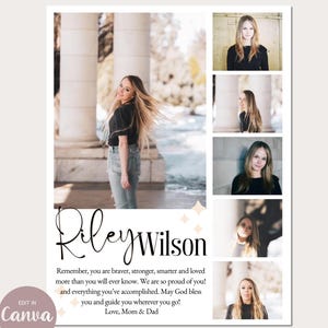 Full Page Yearbook Ad CANVA Template, Personalized 8.5x11" Senior ...