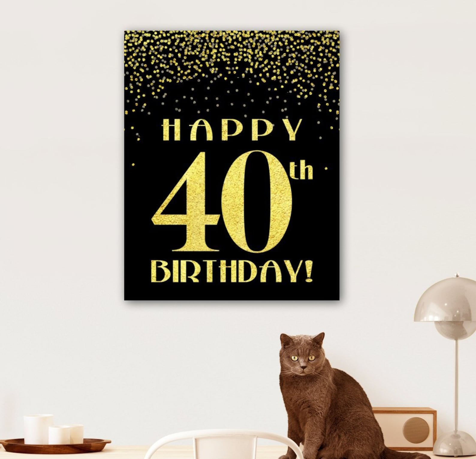 40th Birthday Sign PRINTABLE Digital File Instant Download | Etsy