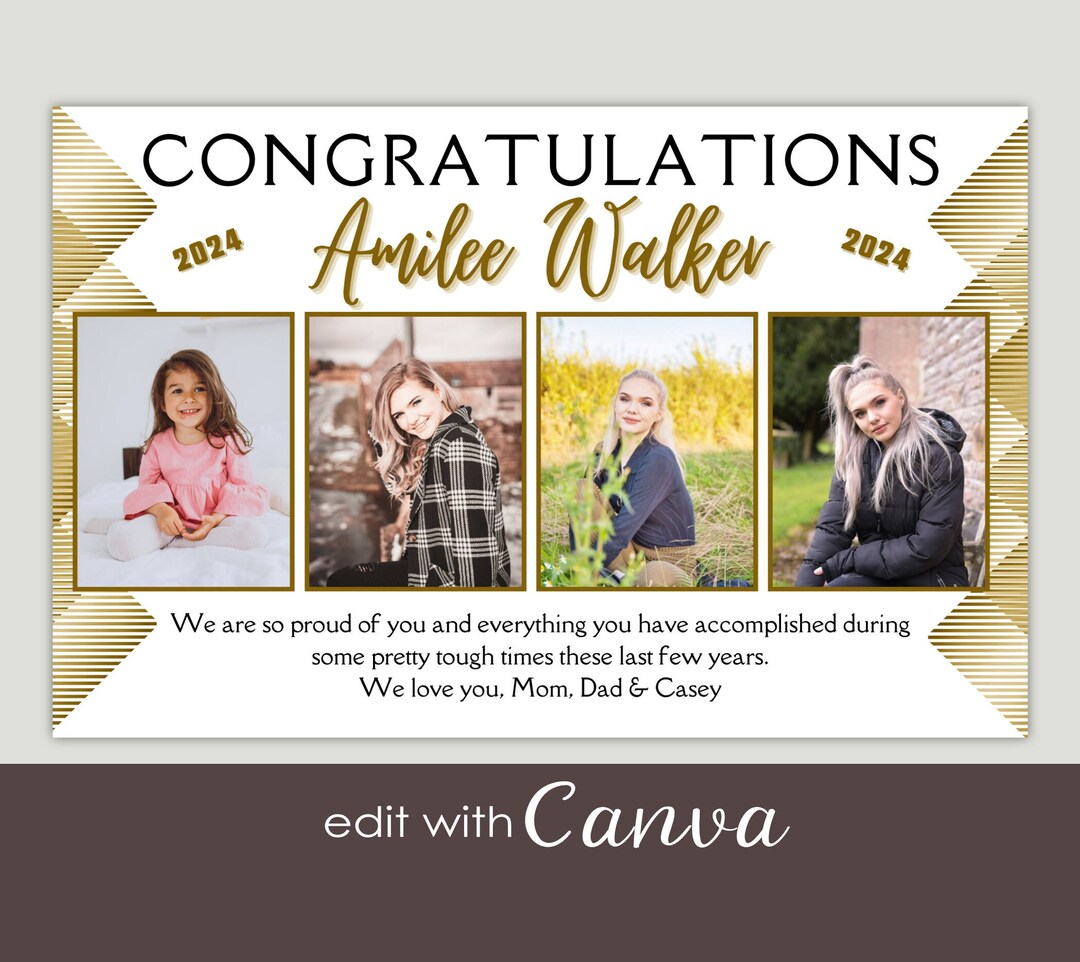 YEARBOOK Page Template Design Ad, Senior Yearbook Dedication Tribute ...