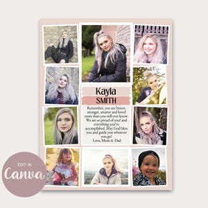 Yearbook Full Page Ad Photo Collage, Canva Template, 10 Framed Pictures ...