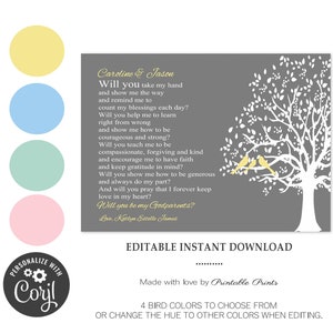 GODPARENTS PROPOSAL Personalize, Edit Yourself, Printable Card, Will ...