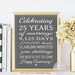 25th Anniversary Gift Instant Download PRINTABLE Art 25 Years Sign ...