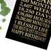 50th Birthday Sign Digital File Instant Download Birthday GOLD Poster ...