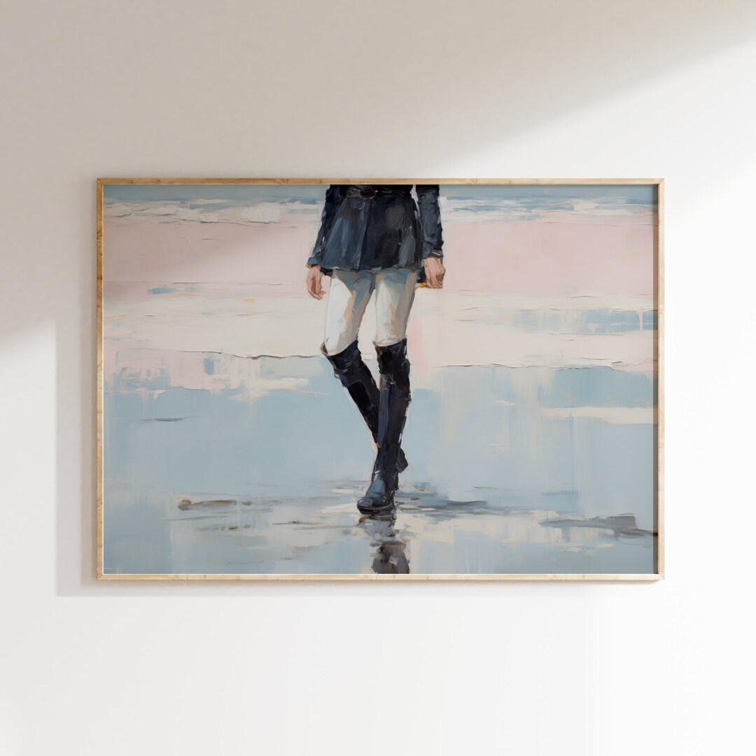 English Rider Coastal Girl Printable Poster Print, Dorm Room Wall Art ...