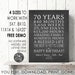 70th BIRTHDAY SIGN Printable Gift Editable Download Print - Etsy UK