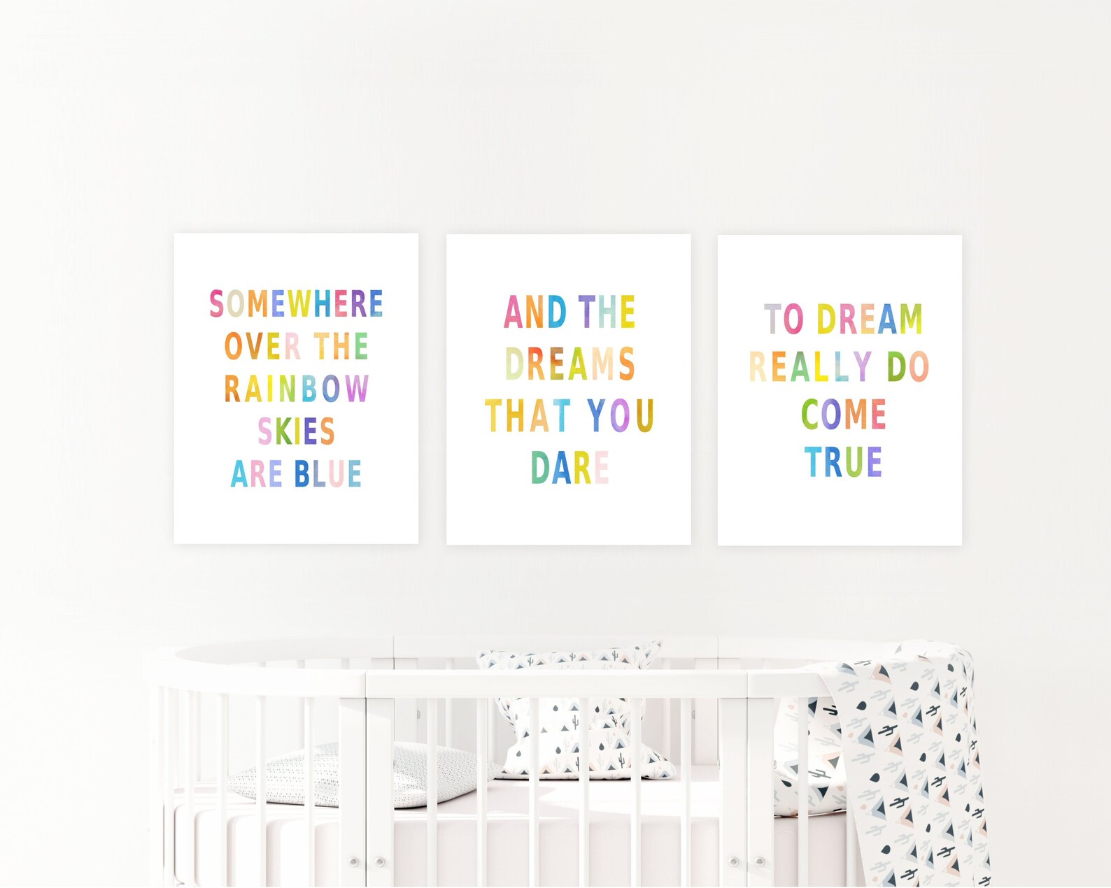 Somewhere Over the Rainbow Lyrics Large Printable Art Set of - Etsy