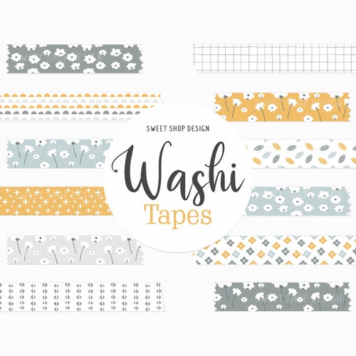 Digital Washi Tape Clipart SUNSHINE AND LEMONS Graphics With - Etsy