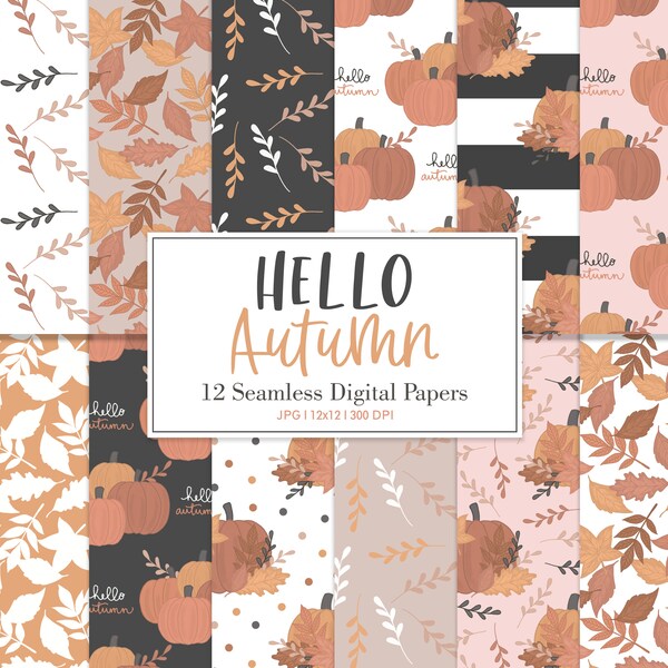 Fall Scrapbook Paper - Etsy