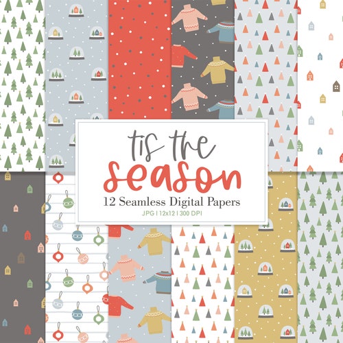 Christmas Elf Printable Digital Paper Pack - Etsy