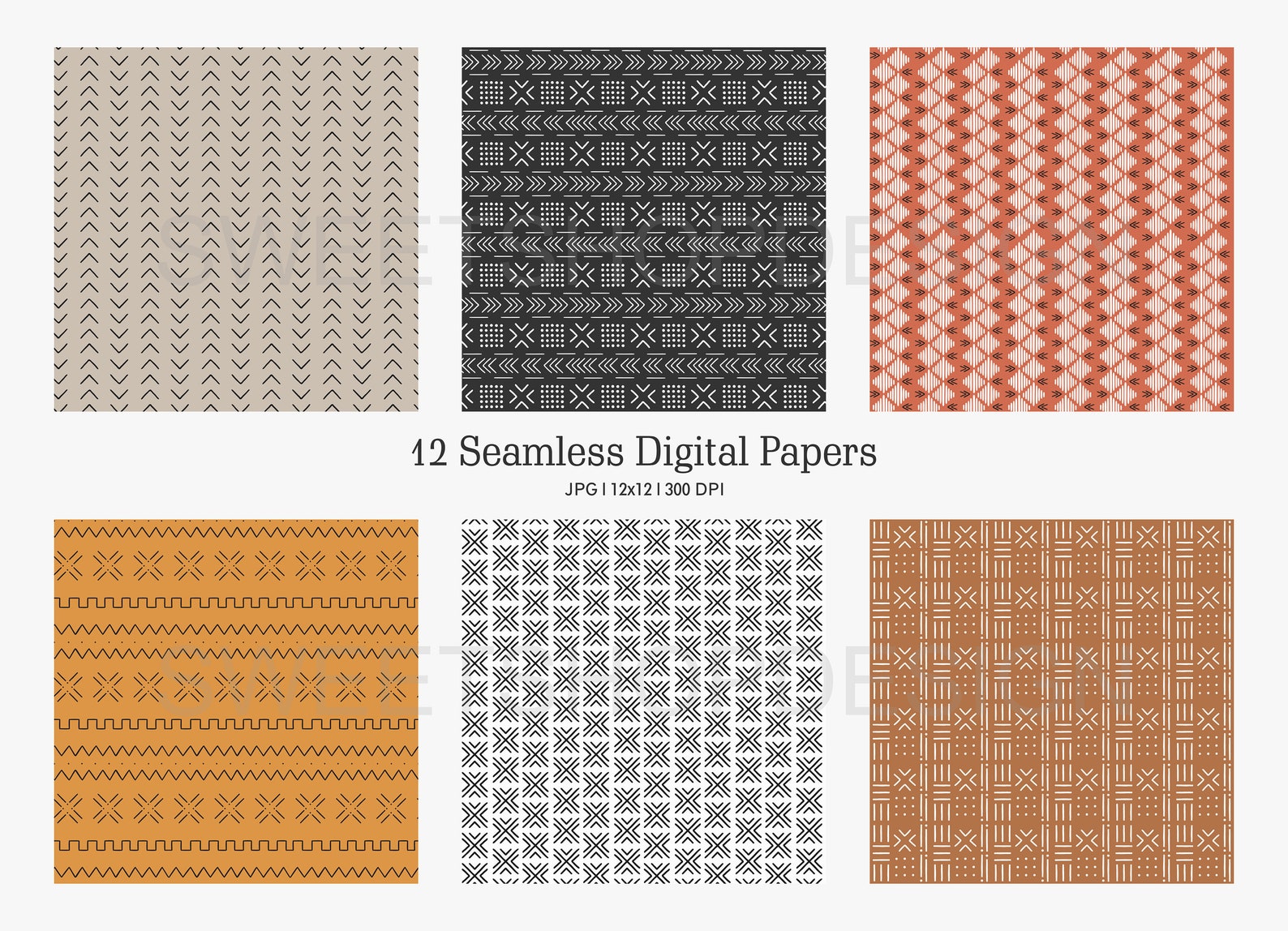 AFRICAN MUD CLOTH African Mud Cloth Seamless Repeat Pattern - Etsy