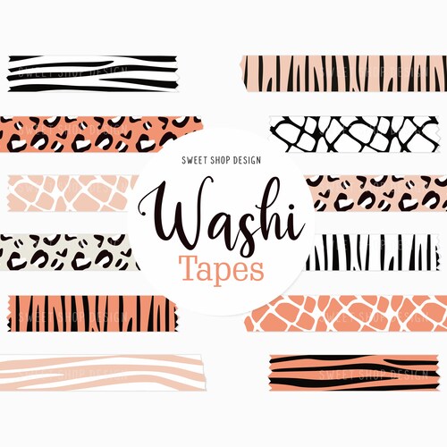 Digital Washi Tape Clipart SPRING GARDEN Graphics With Polka | Etsy
