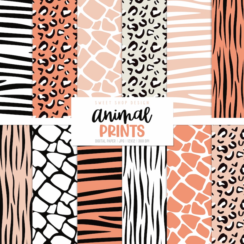 Animal Print Papers - Etsy