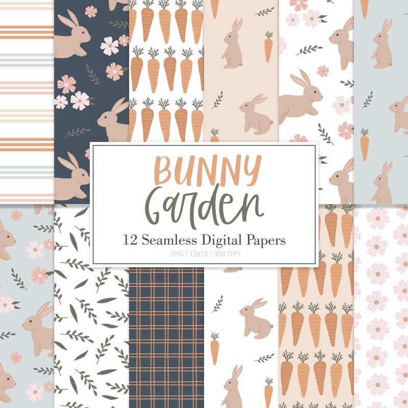 Easter Digital Paper - Etsy