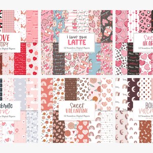 Seamless Patterns Bundle, VALENTINE'S DAY Patterns, Backgrounds ...