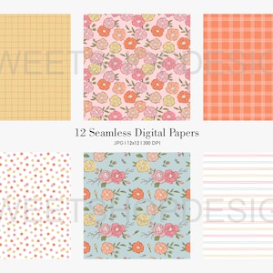 SPRING GARDEN, Floral Spring Seamless Repeat Pattern, Backgrounds ...