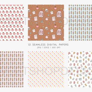 BACK TO SCHOOL, School Education Teacher Educator Retro Seamless ...