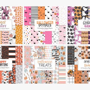 Seamless Patterns Bundle, HALLOWEEN THANKSGIVING Patterns, Backgrounds ...