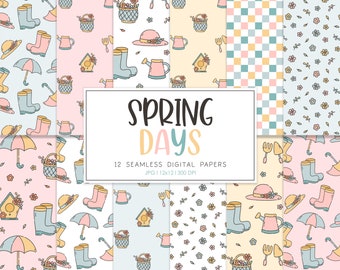 SWEET SPRING, Floral Spring Seamless Repeat Pattern, Backgrounds ...