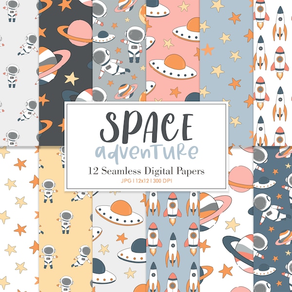 Space Digital Paper - Etsy