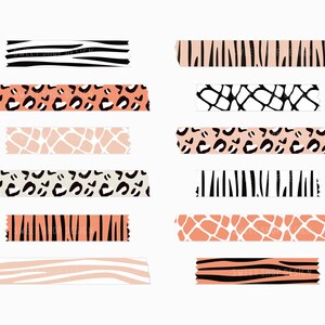 Digital Washi Tape Clipart ANIMAL PRINTS, Graphics With Animal Prints ...