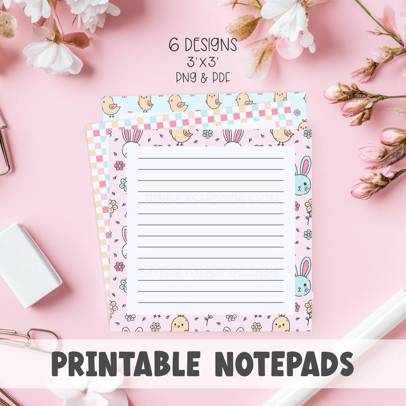 Easter Notepad Digital - Etsy UK