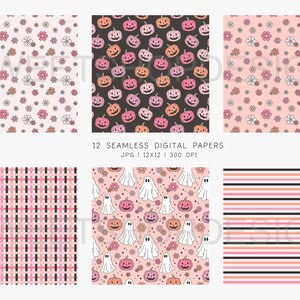 BOO Y'ALL, Halloween Seamless Repeat Pattern, Retro Backgrounds ...