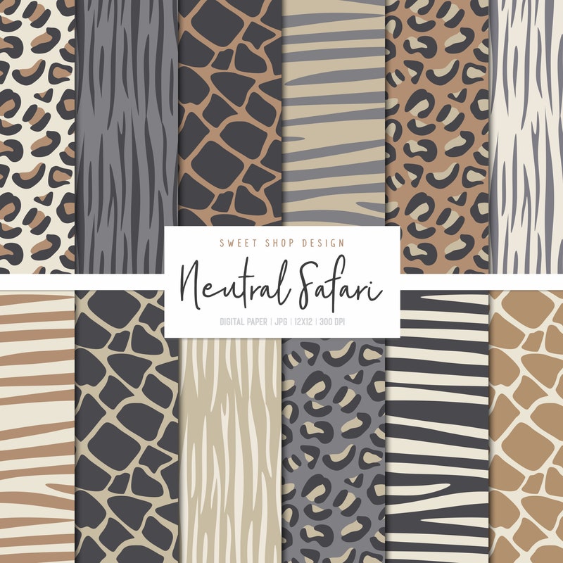 Safari Digital Paper - Etsy
