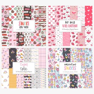 Seamless Patterns Bundle, VALENTINE'S DAY Patterns, Backgrounds ...