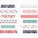 Digital Washi Tape Clipart BRIGHT FLORALS, Spring Floral Graphics for ...