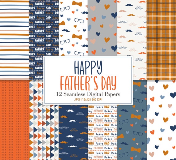 Happy Father's Day, Father's Day Seamless Repeat Pattern, Backgrounds ...