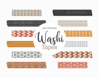 Digital Washi Tape Clipart SPRING GARDEN Graphics With Polka - Etsy