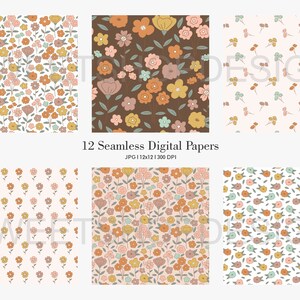 BOHEMIAN SPRING, Floral Spring Seamless Repeat Pattern, Retro Boho ...