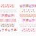 Digital Washi Tape Clipart JUST PEACHY, Fruit Floral Summer Graphics ...