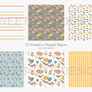 LITTLE GARDEN, Floral Spring Seamless Repeat Pattern, Backgrounds ...