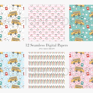 MORNING CLASS, School Education Teacher Seamless Repeat Pattern ...