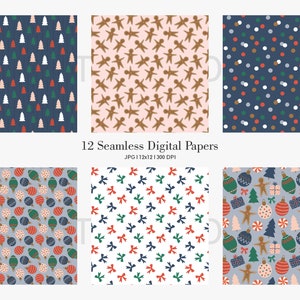 CHRISTMAS DAYS, Christmas Seamless Repeat Pattern, Backgrounds ...