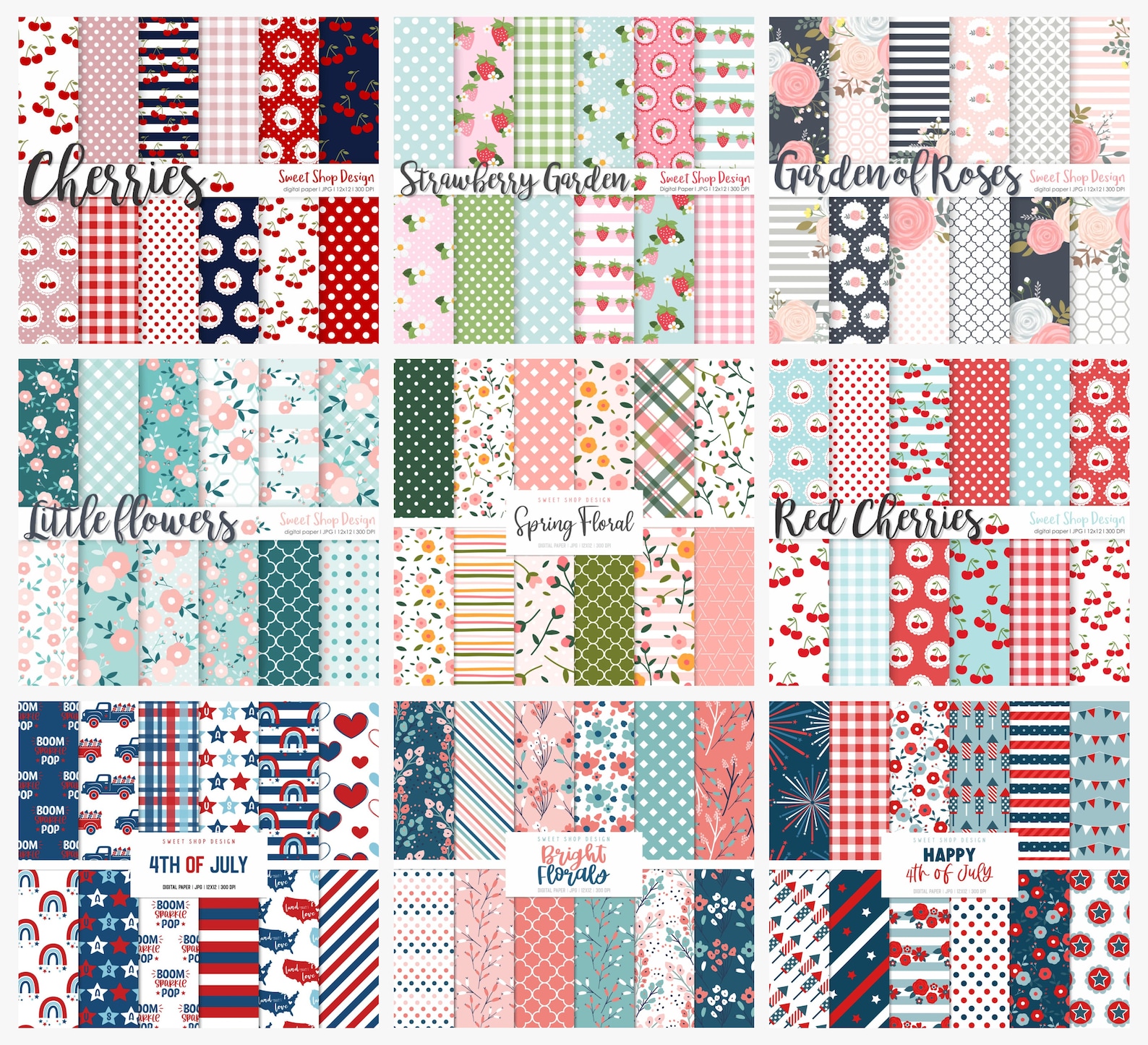 Digital Paper Bundle: 580 Non Seamless Patterns (digital Download) - Etsy