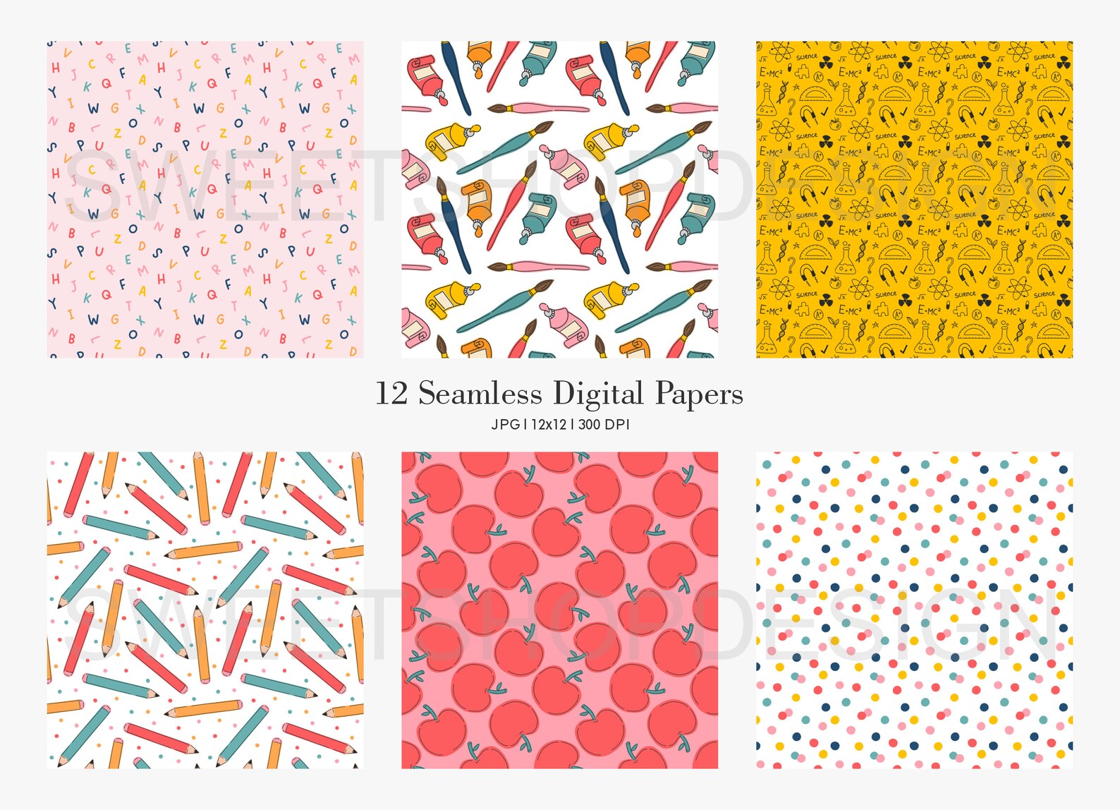 BACK TO SCHOOL, School Education Teacher Educator Seamless Pattern ...