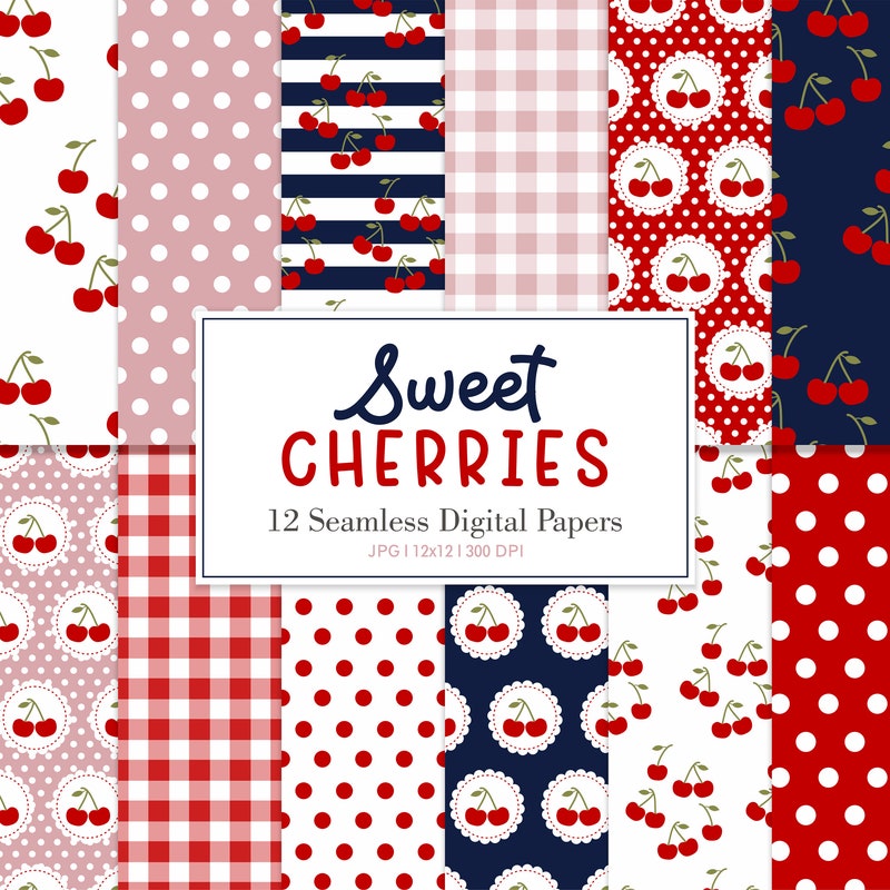 Cherry Pattern - Etsy